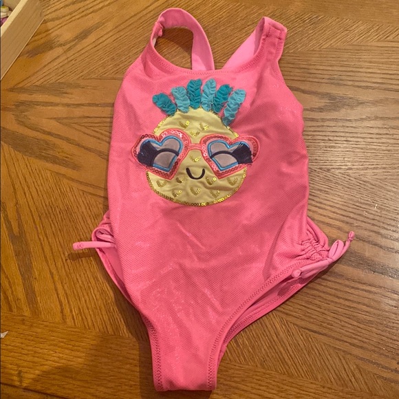 Flapdoodles | Swim | Flapdoodles Pink And Yellow One Piece Swimsuit ...